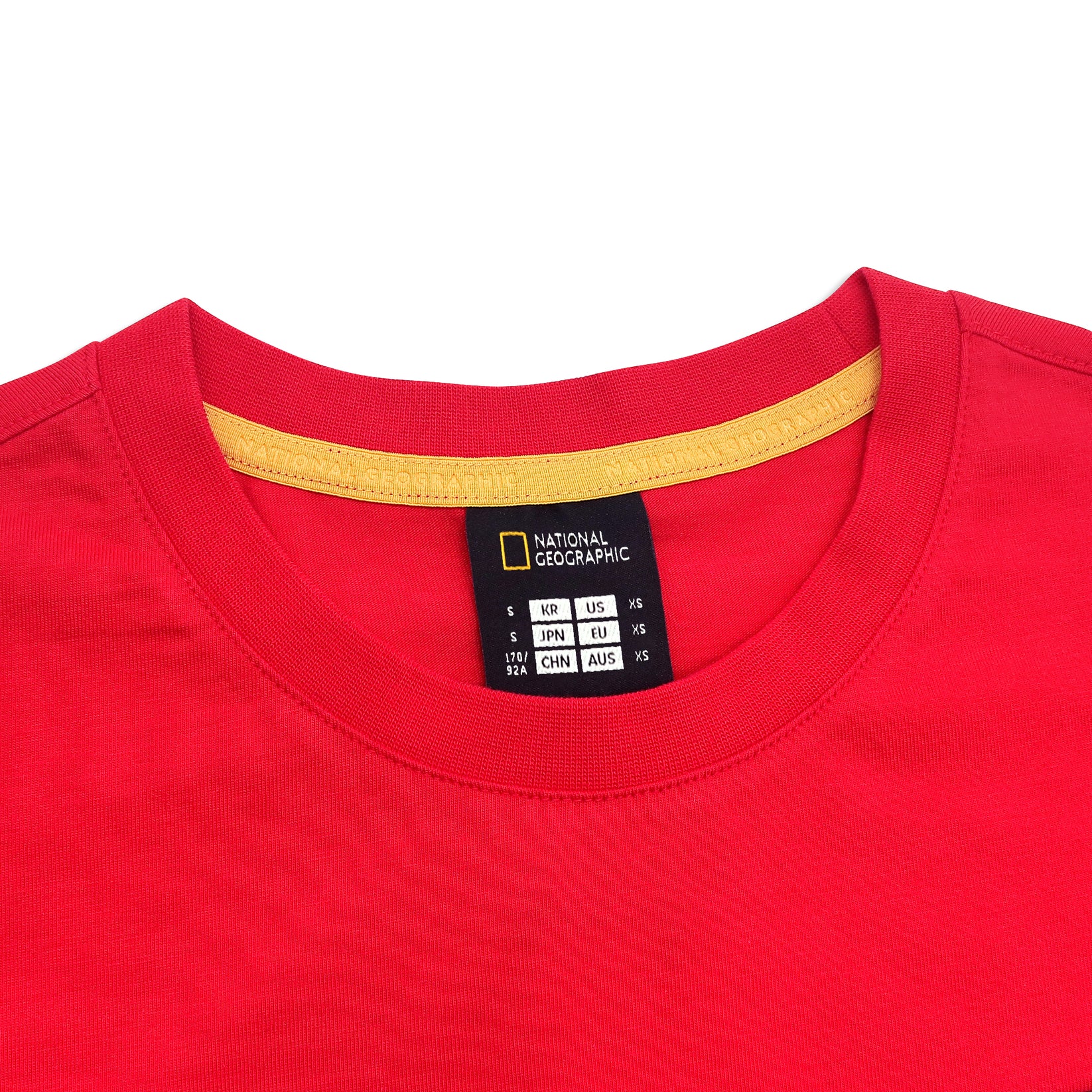 Unisex Basic Crew Neck T-Shirt With Patch Logo- Red – National ...