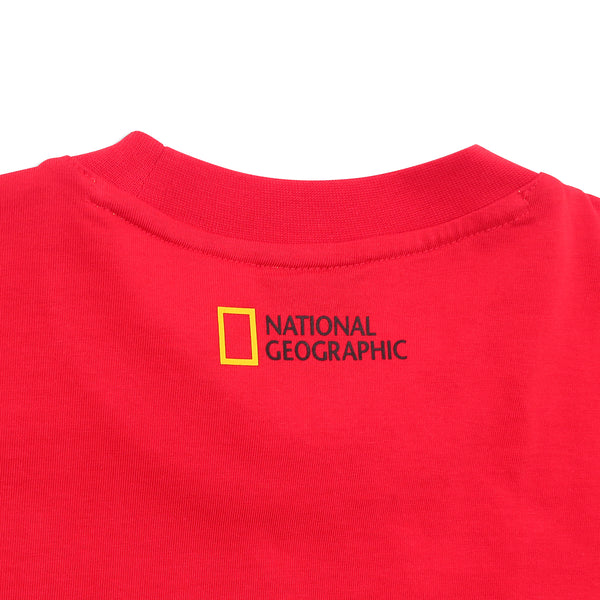 Unisex Basic Crew Neck T-Shirt With Patch Logo- Red – National ...