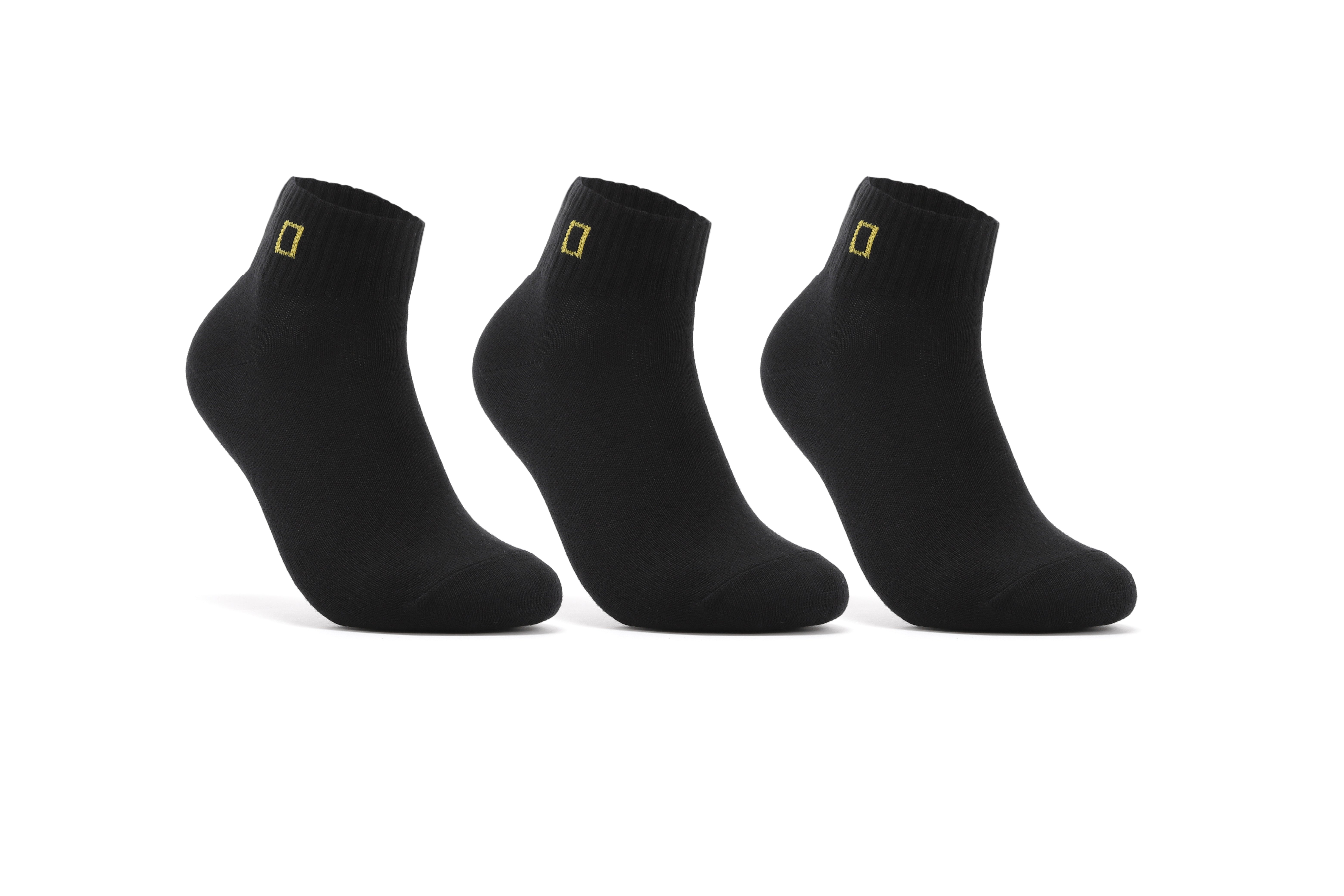 Unisex Ankle Socks 3 Pack Bundle- Black – National Geographic Apparel